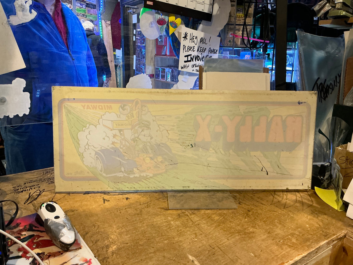 Rally-X : Vintage Arcade Marquee Original – Fun Box Monster Emporium