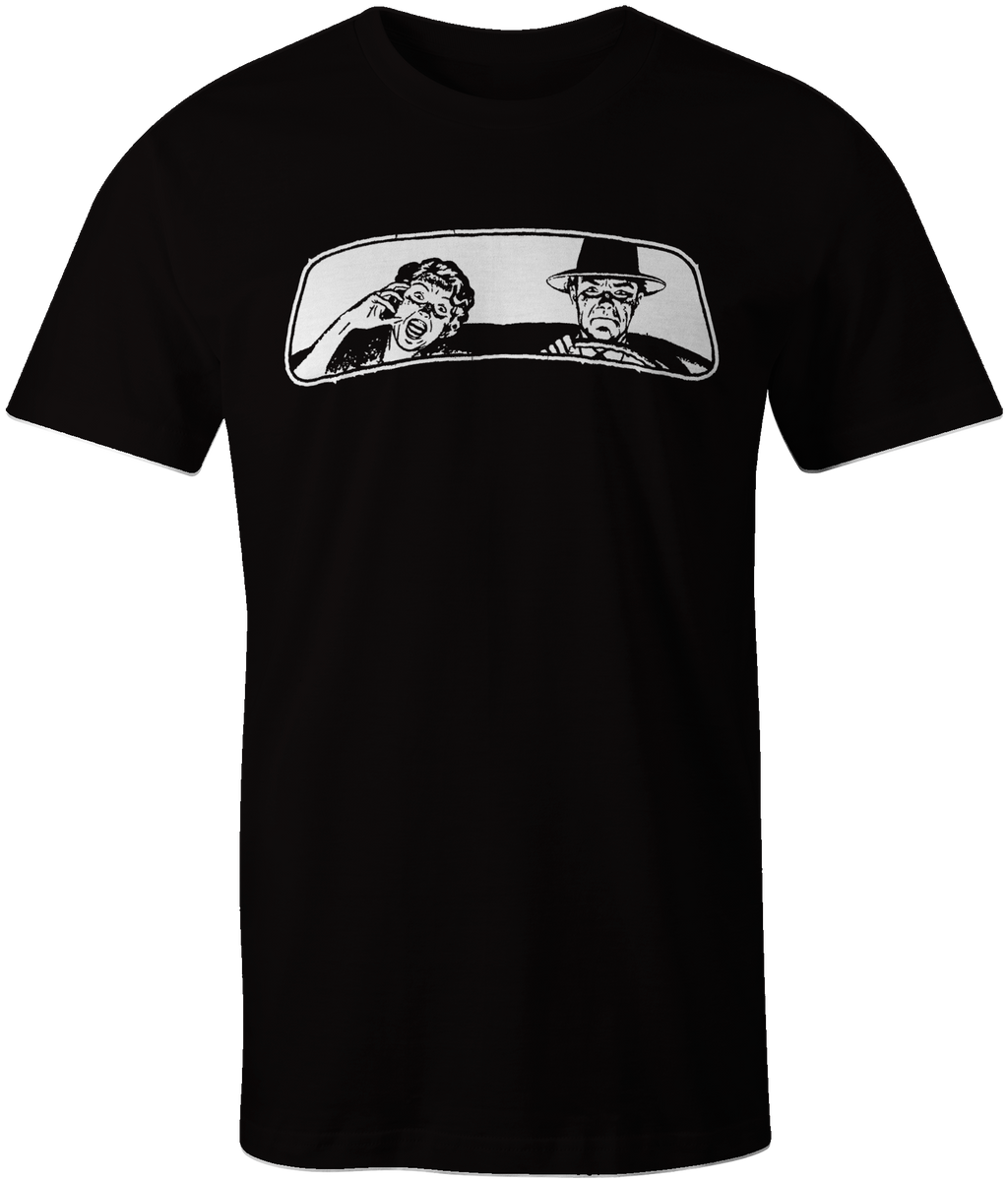 T-Shirt: Rear View Terror (Black Tee) – Fun Box Monster Emporium