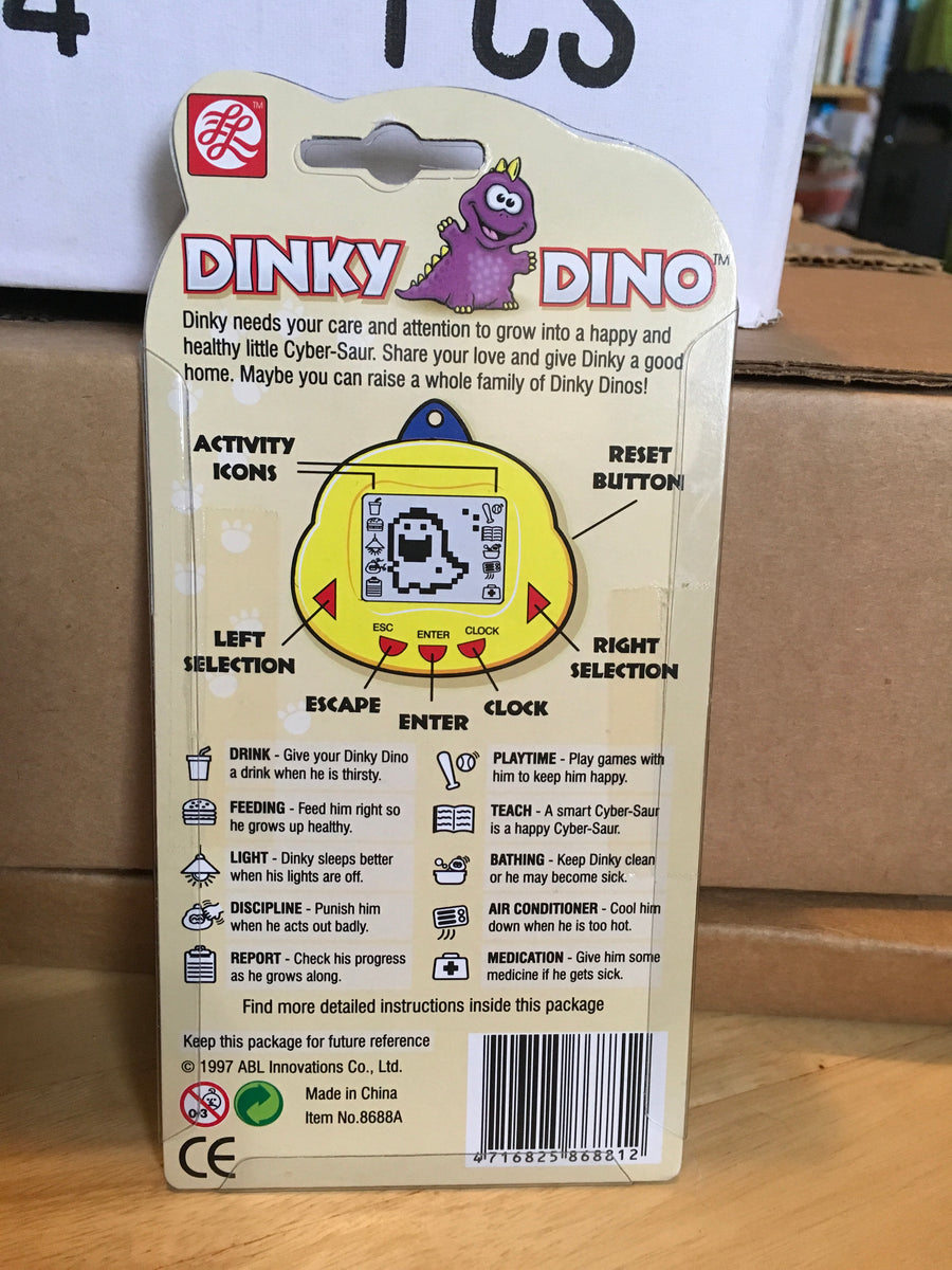 Dinky Dino Cyber-Saur Dino Pet 1997 ABL Digital Pet (Tamagochi) TEAL/B ...